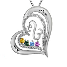 Kay jewelers color stone family necklace store